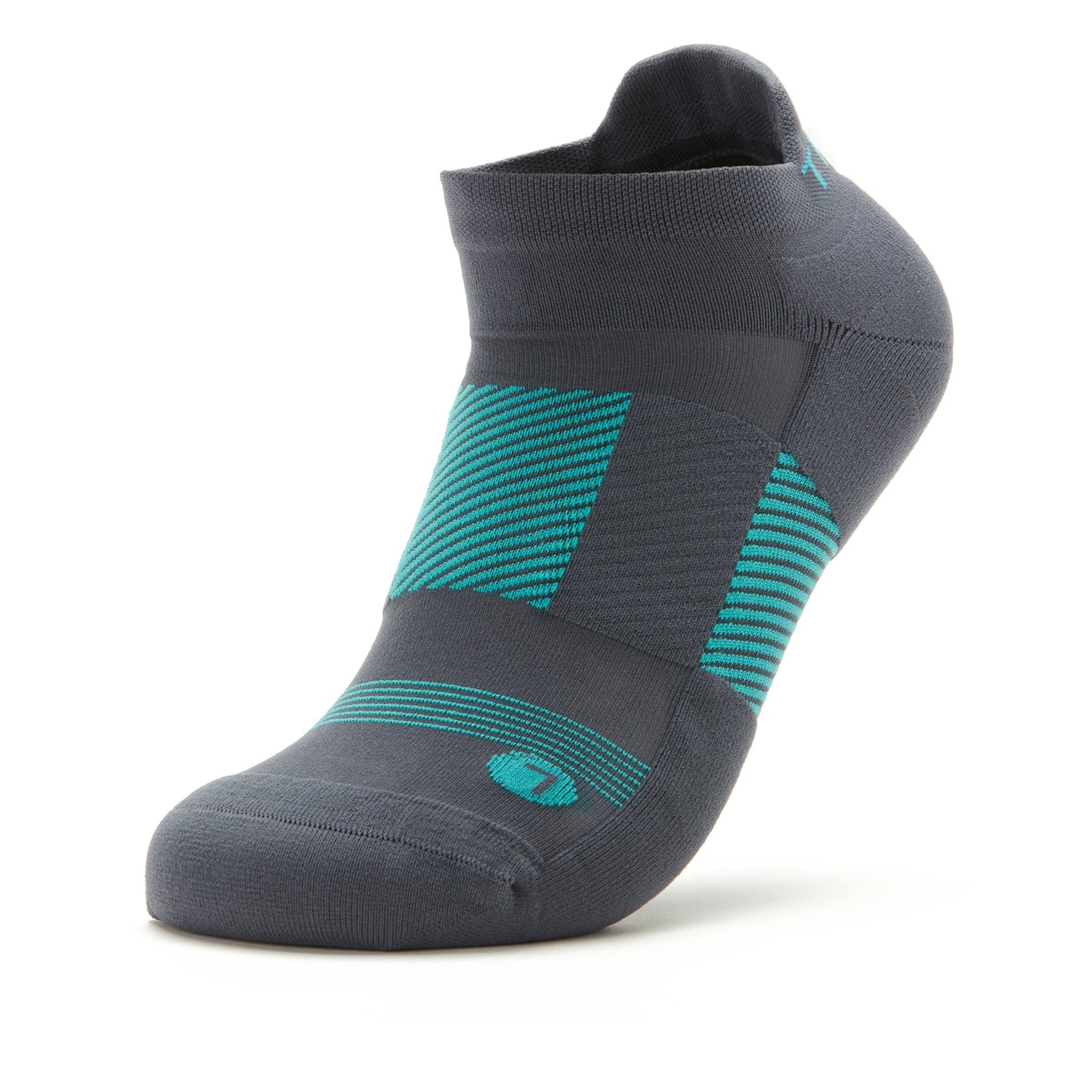 Q-FLOW™ GREY/TEAL ARCH COMPRESSION SOCKS – TRAQ by Alegria