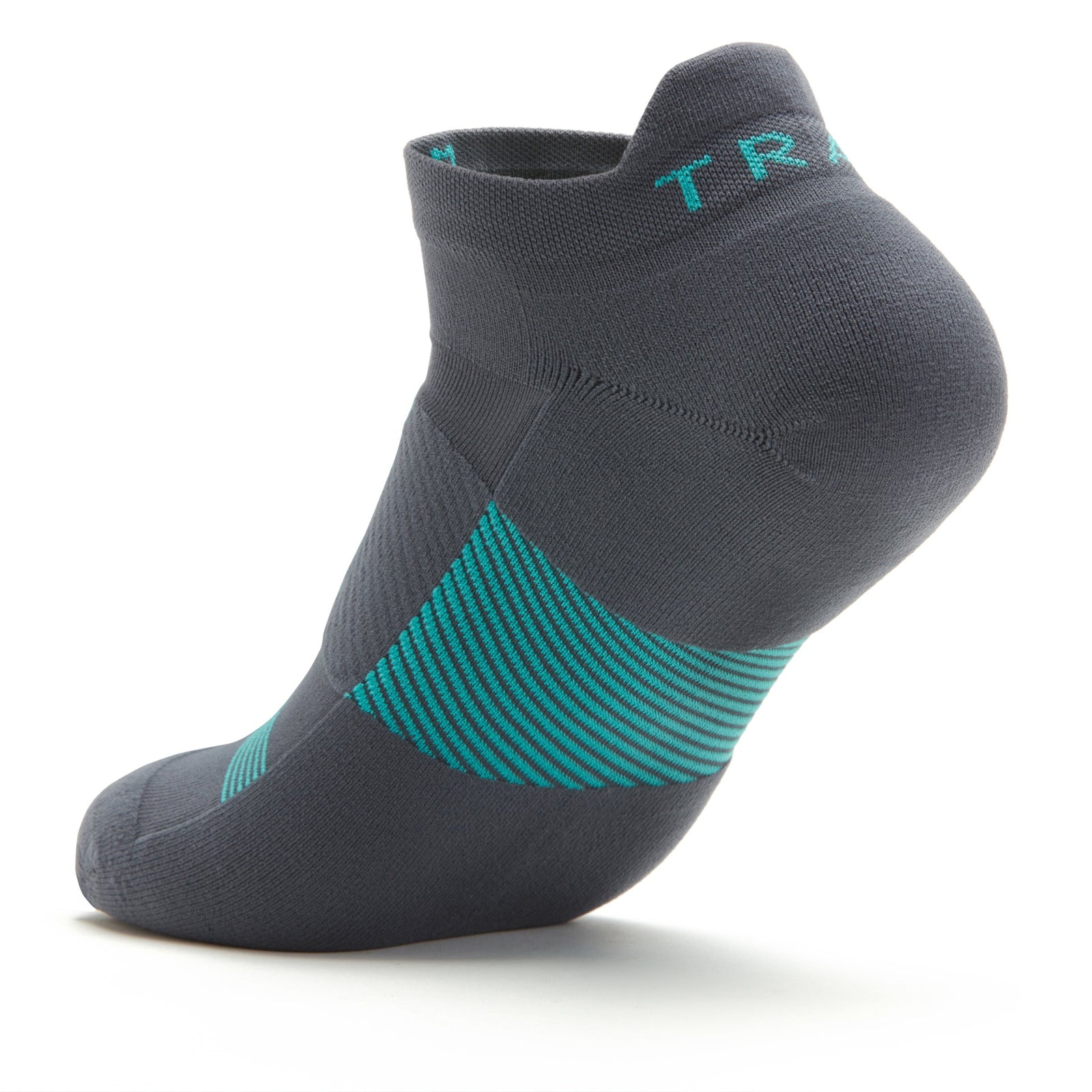 Q-FLOW™ GREY/TEAL ARCH COMPRESSION SOCKS – TRAQ by Alegria